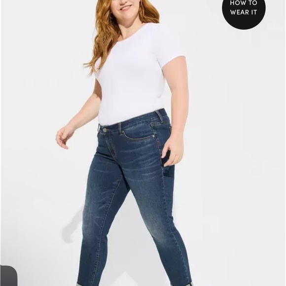 torrid | Jeans | Torrid Dark Blue Boyfriend Jeans Vintage Stretch 6r ...